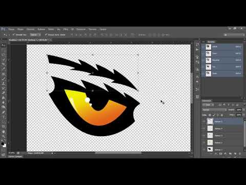 Photoshop CS6 Türkçe - Kalem (Pen) aracı ile şahin gözü çizimi