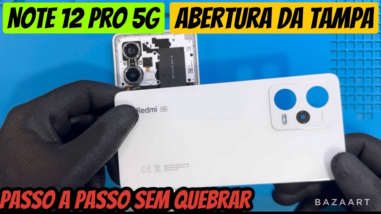 Como abrir a tampa do xiaomi Redmi Note 12 Pro 5G de forma correta sem ...