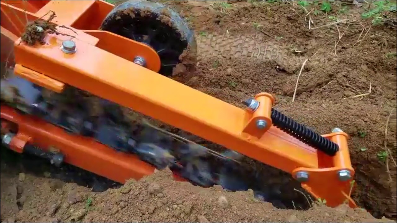 Detail K2 18 Inch 7 HP Trencher - OPT118 - In action! - YouTube