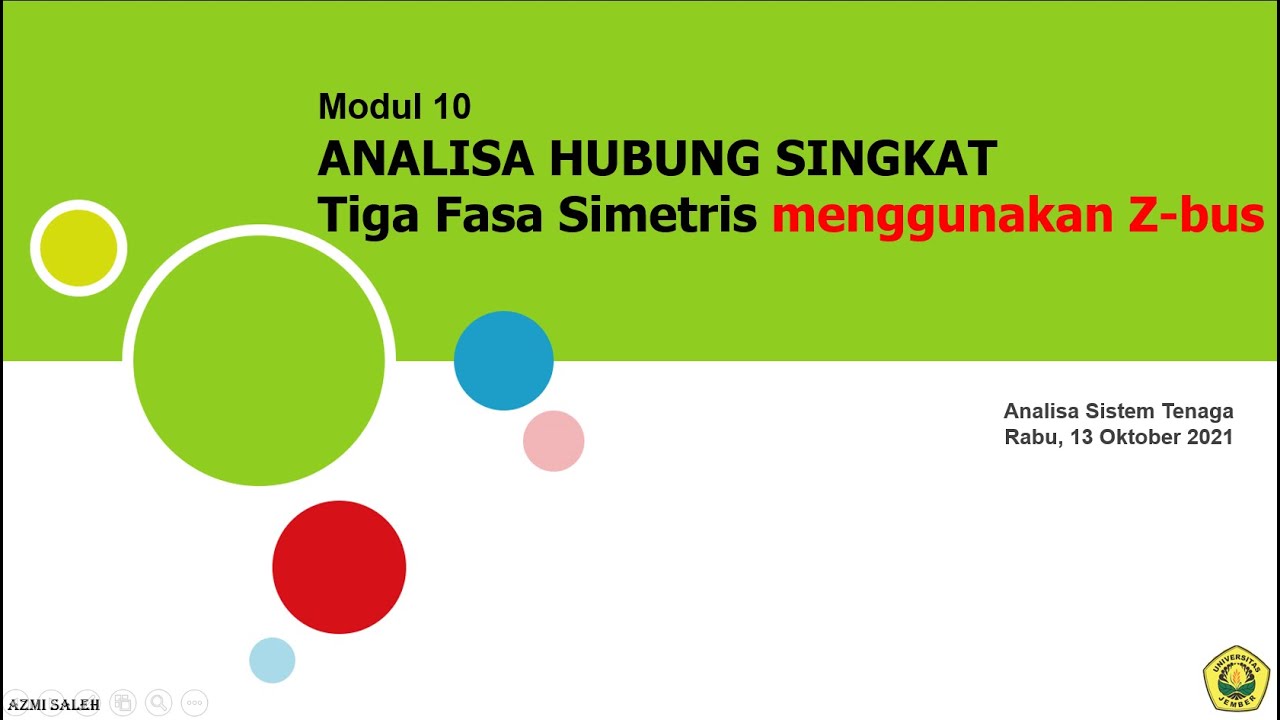 11. Analisa Hubung Singkat 3 Fasa pada Saluran Transmisi - YouTube