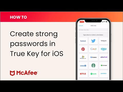 How to create strong passwords in True Key for iOS