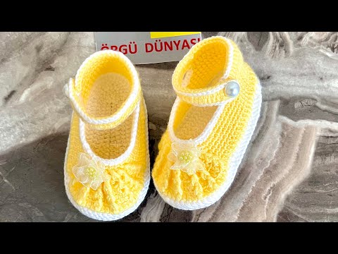 Çok Kolay ve çok tatlı bebek patiğim sizlerle 😍#keşfet #örgü #crochetpatterns #tigişi