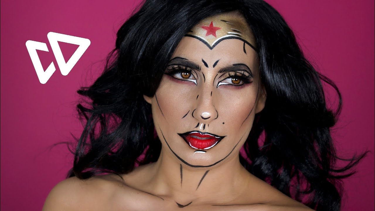 Wonder Woman Halloween Makeup Tutorial (fast forward) - YouTube