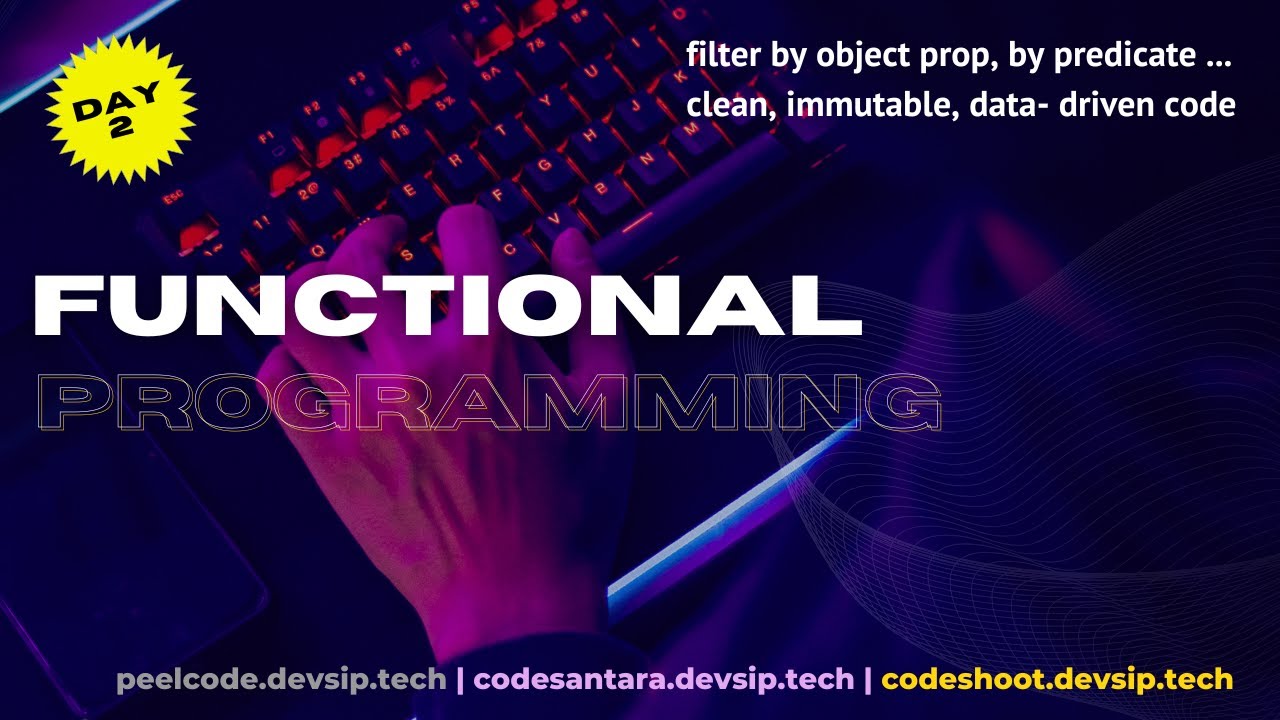 Day 2 of functional programming challenge. - YouTube