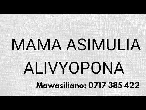 FUNDI CHEREHANI ASIMULIA JINSI ALIVYOPONA MAUMIVU YA TUMBO YA MUDA ...