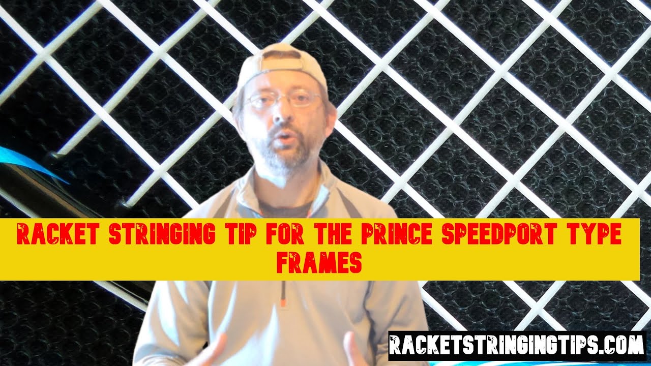 Racket stringing tip for the Prince speedport type frames - YouTube