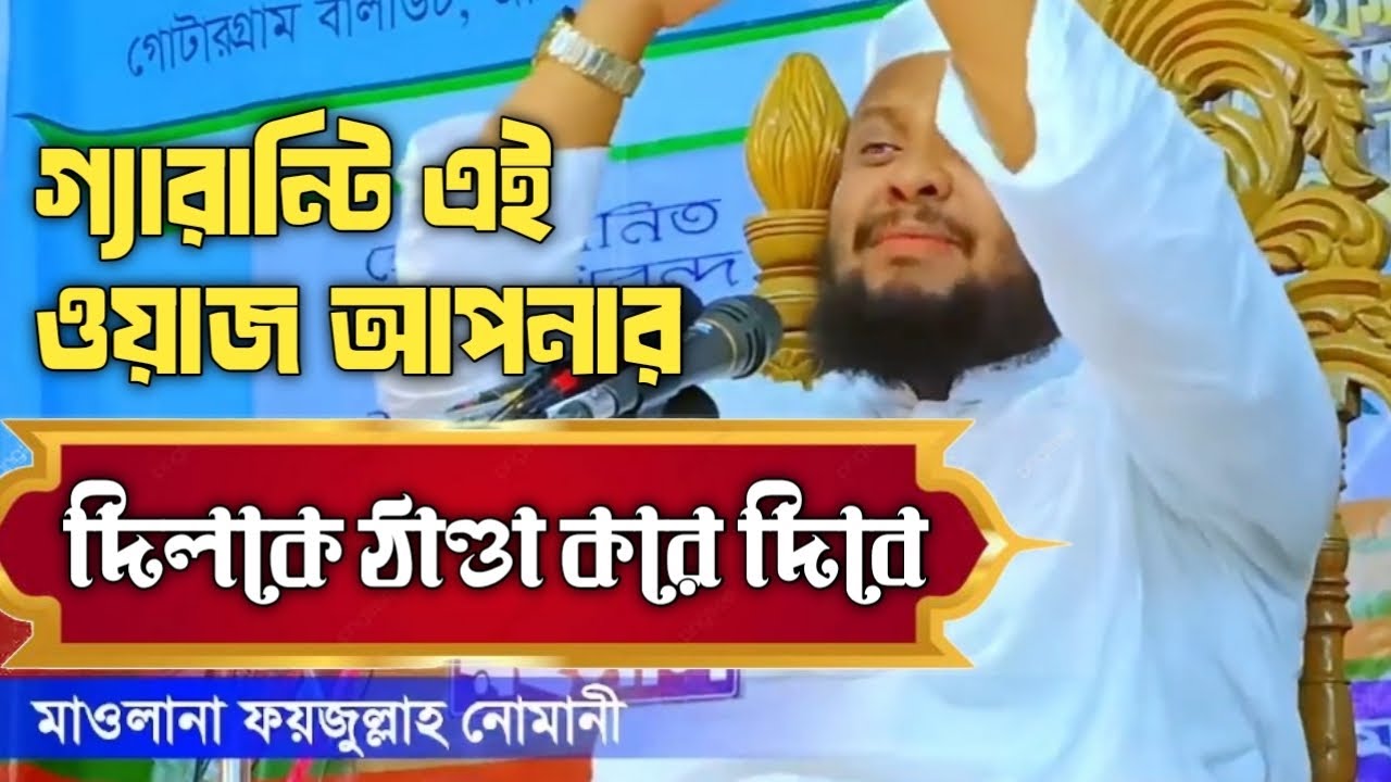 গ্যারান্টি এই ওয়াজটা আপনার দিলকে ঠান্ডা করে দিবে | মুফতি ফয়জুল্লা ...