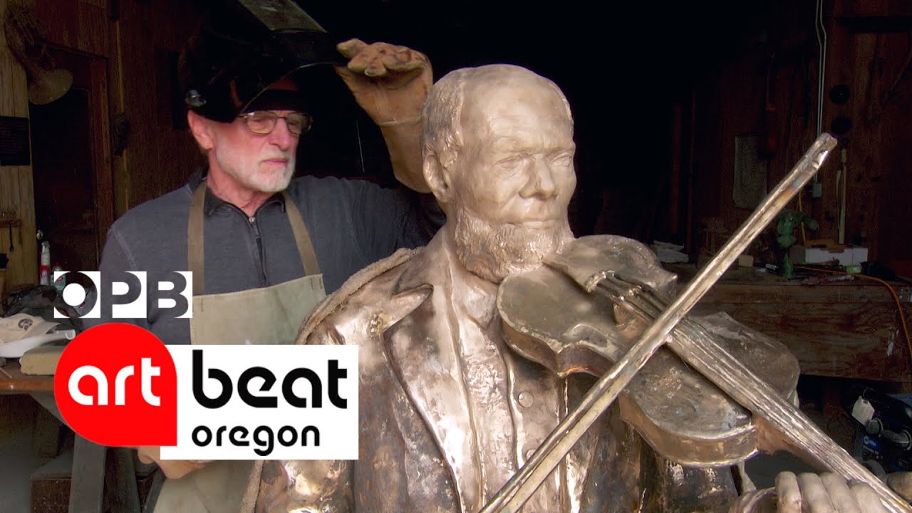 Pete Helzer sculpts Oregon Black pioneer | Oregon Art Beat - YouTube