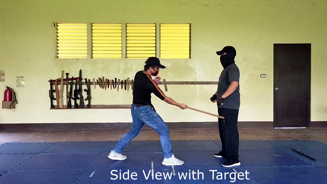CRPE 12 [Arnis and Disarming Techniques] 12 Basic Attack and Defense (Solo Baston) - YouTube