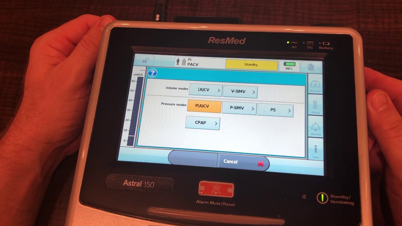 Setting Up Inverse Ratio Ventilation - ResMed Astral 150 Ventilator ...