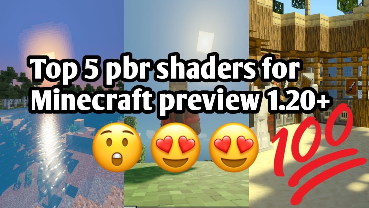Top 5 pbr shaders for minecraft preview 1.20+🔥#minecraft#shader# ...
