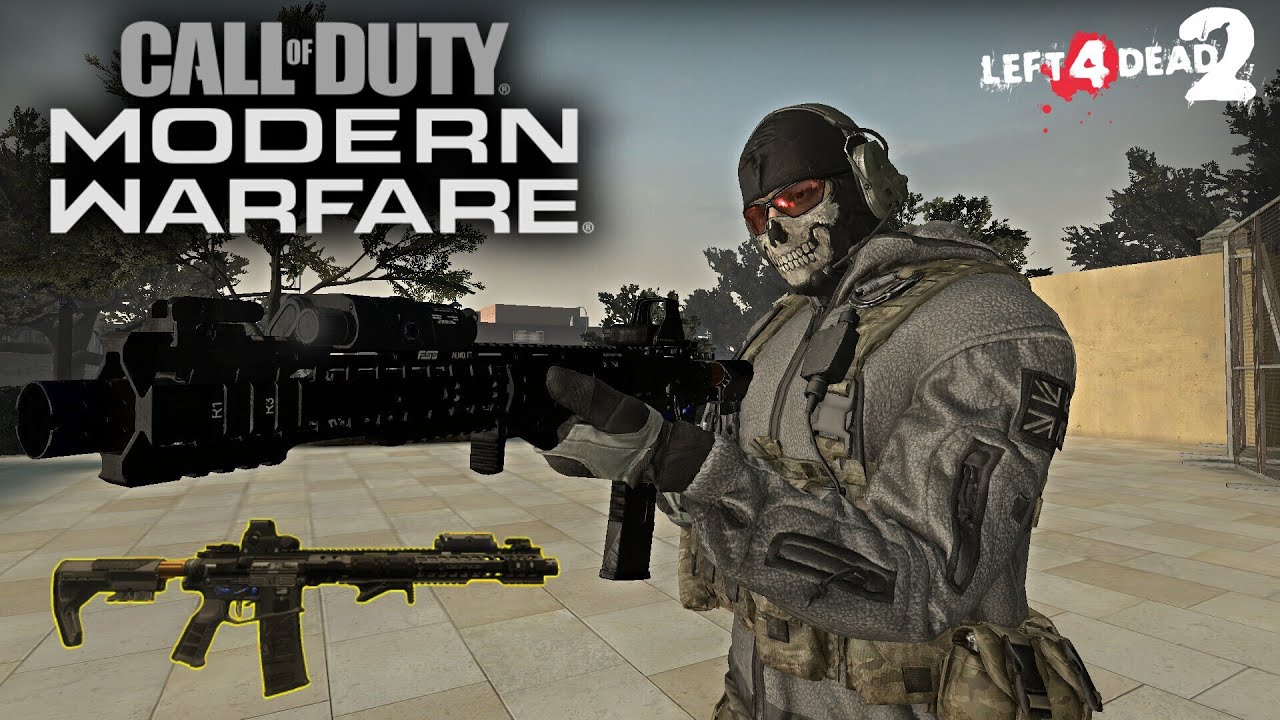 Left 4 Dead 2 Call of Duty Modern Warfare 2019's M4A1 Blueprint Zip Tie ...