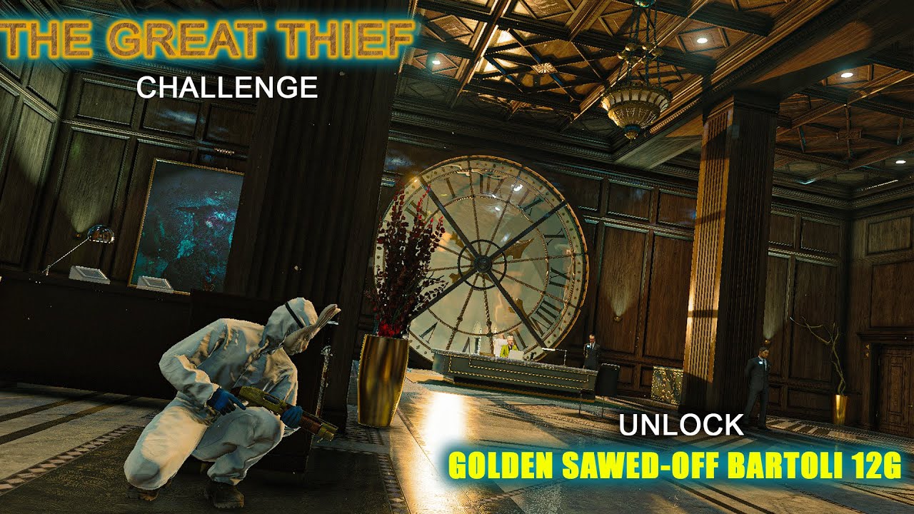 HITMAN 3 New York - The Great Thief Challenge Unlock Golden Sawed-Off ...