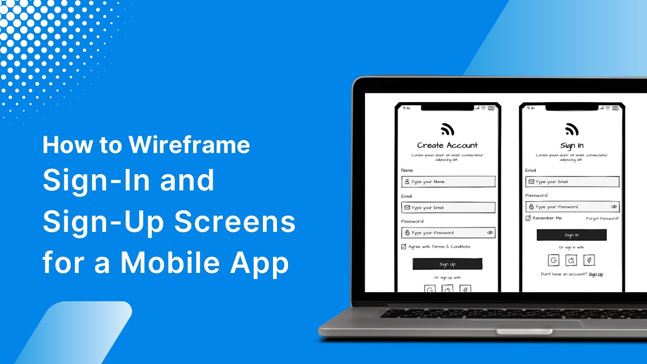 How to Wireframe Sign-In and Sign-Up Screens for a Mobile App? - YouTube