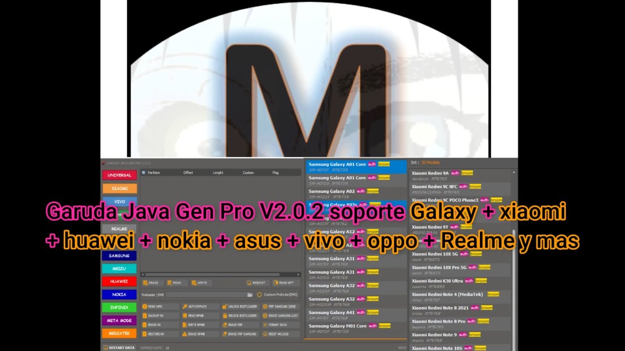 Garuda Java Gen Pro V2 0 2 soporte Galaxy + xiaomi + huawei + nokia + asus + vivo + oppo ...