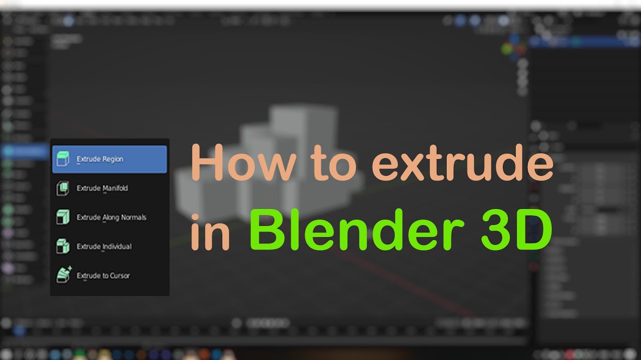 How to extrude in Blender 3D - Basic modelling tips - YouTube