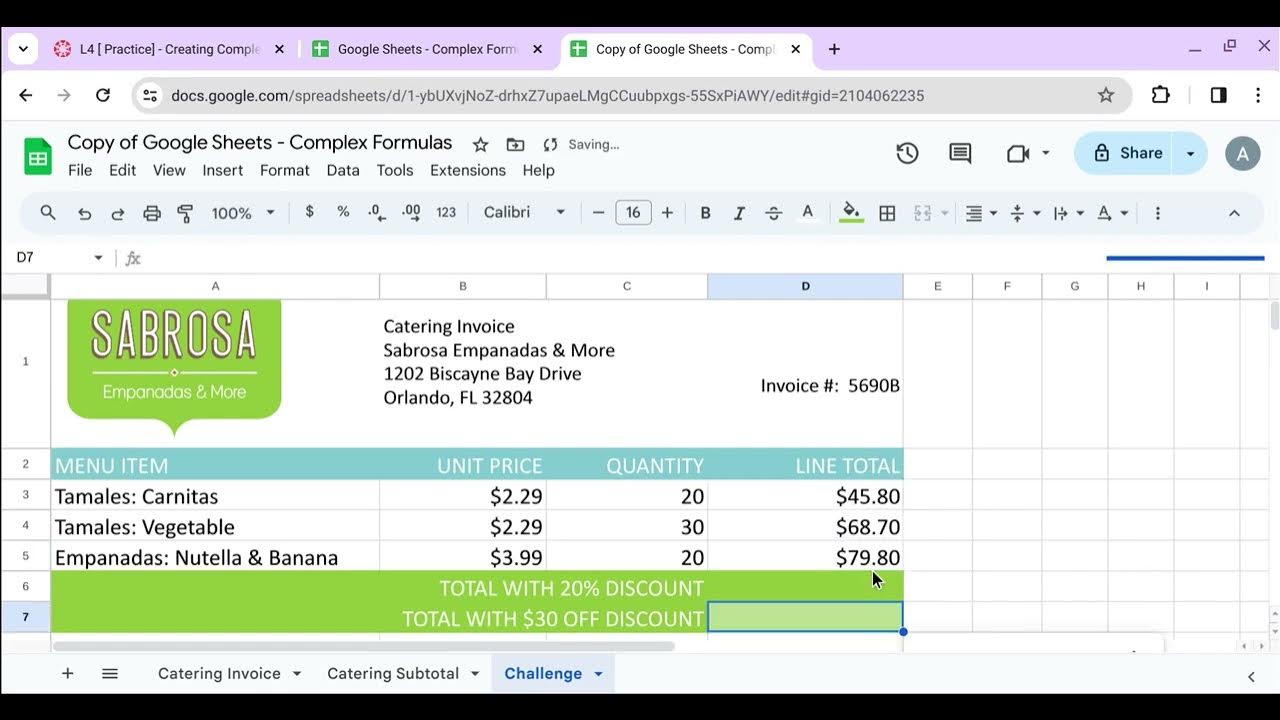 L4 [Practice] Creating Complex Formulas - YouTube
