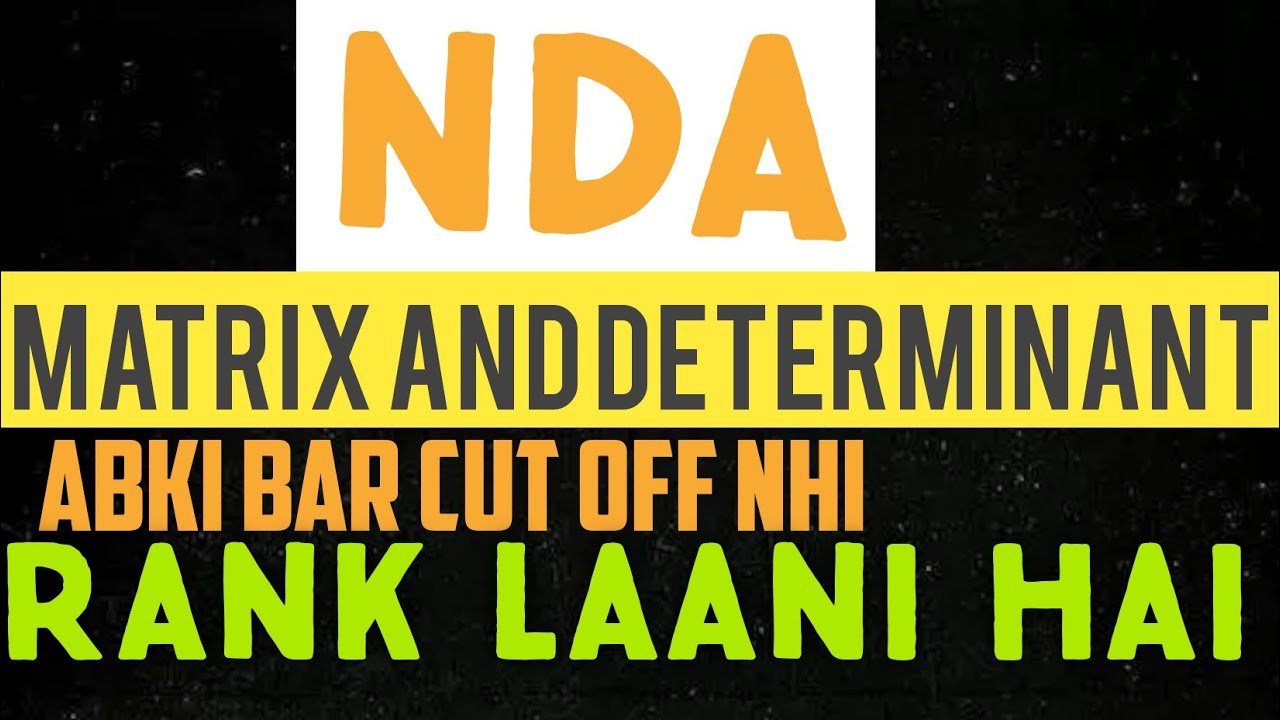 Nda Live Topic Matrix YouTube
