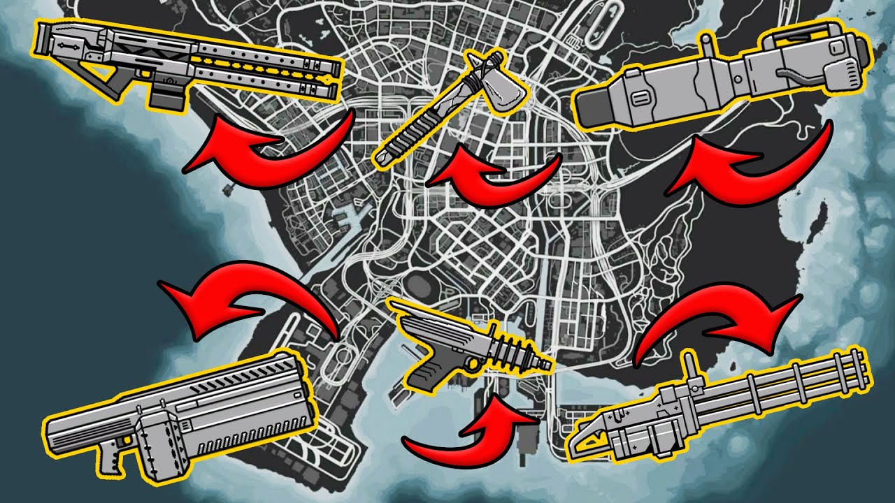 GTA 5 - All Secret and Rare Weapon Locations (Alien Gun, Up-n Atomizer ...