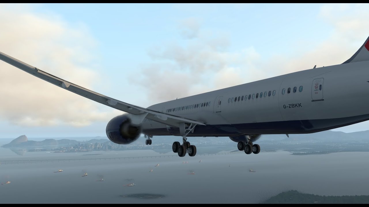 X PLANE 11 FULL VR 11.50b9 I VULKAN METAL I 787-9 I Flying over Rio de ...