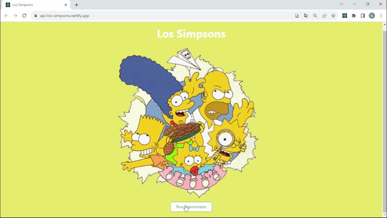 Proyecto con ReactJS, JavaScript, CSS y una API de los Simpsons - YouTube