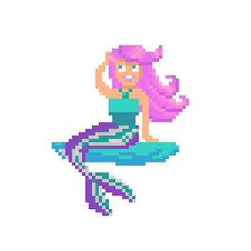 Pixel art mermaid - YouTube