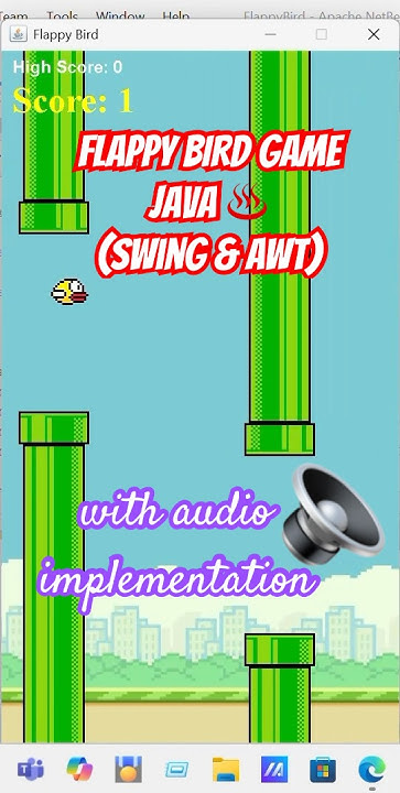 A fully functional 𝗙𝗹𝗮𝗽𝗽𝘆 𝗕𝗶𝗿𝗱 clone built using 𝗝𝗮𝘃𝗮 𝗦𝘄𝗶𝗻𝗴 𝗮𝗻𝗱 𝗔𝗪𝗧🎮🐤 - YouTube