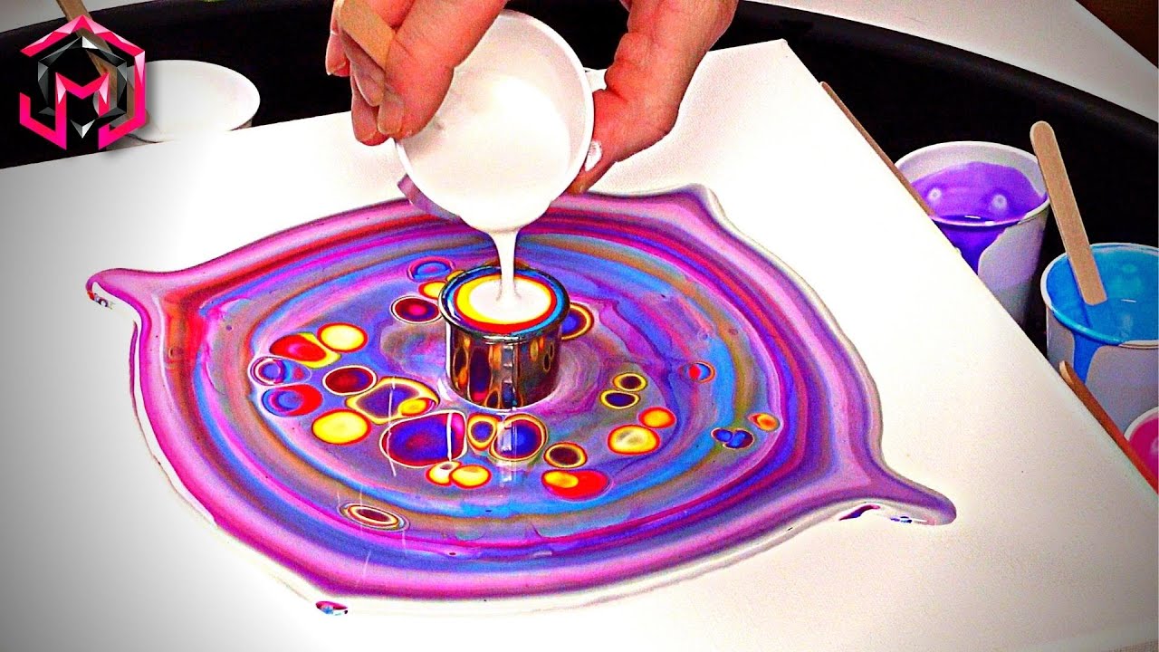 DELICATE COLORPLAY - Open Cup Acrylic Pouring and Fluid Art Therapy ...