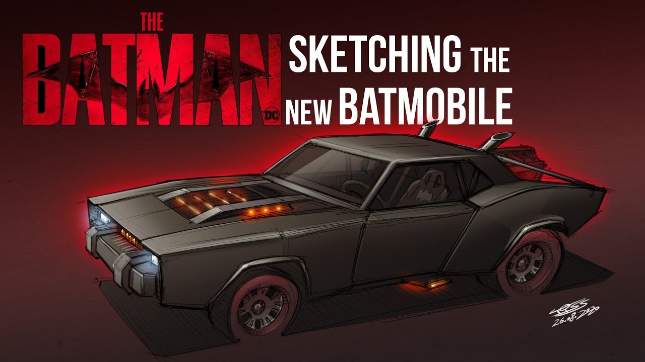 The Batman Bat-mobile Sketch - YouTube