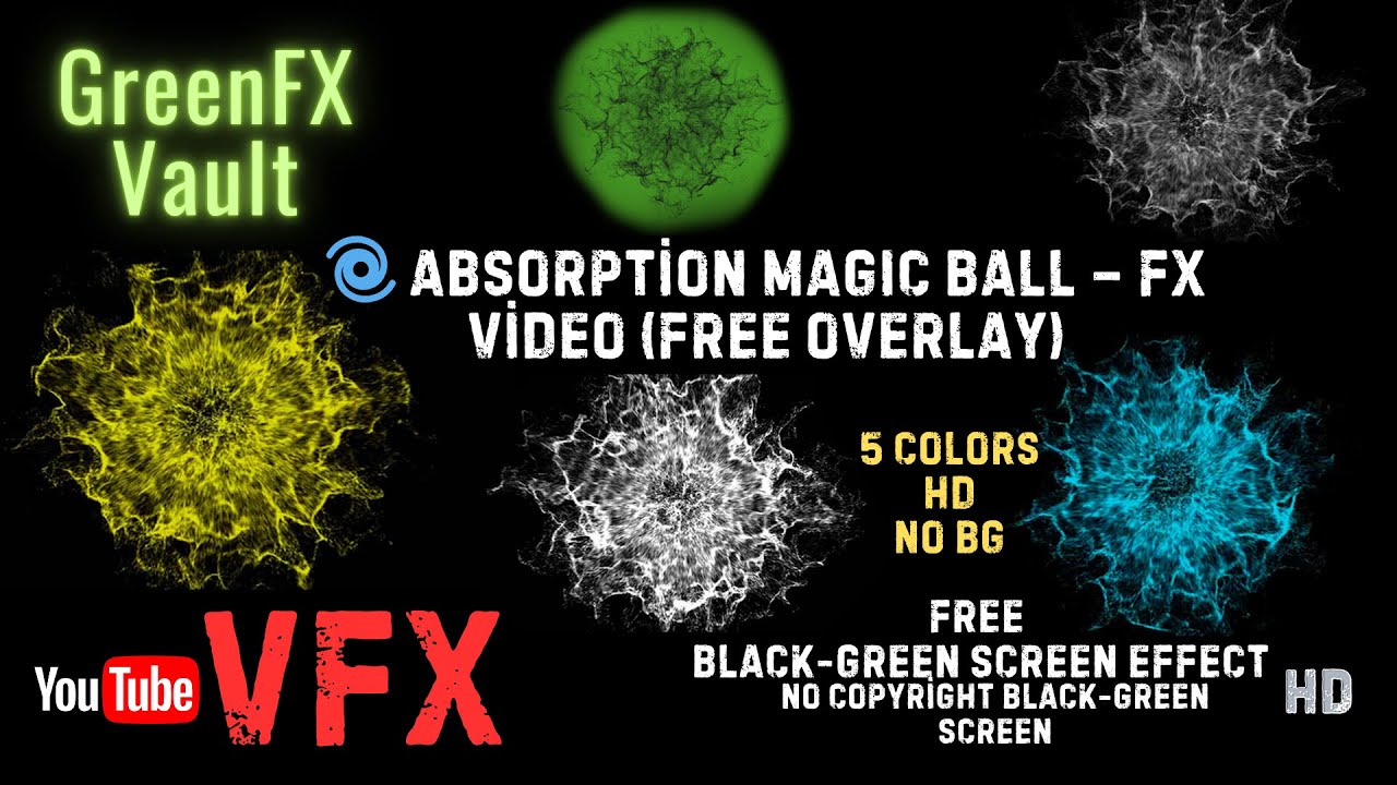 Absorption Magic Ball FX – Black & Green Screen (FREE VFX Overlay ...