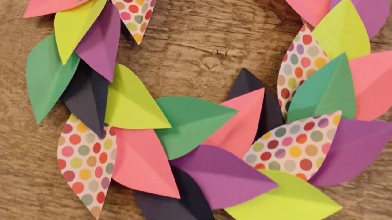 Spring Paper Wreath - YouTube