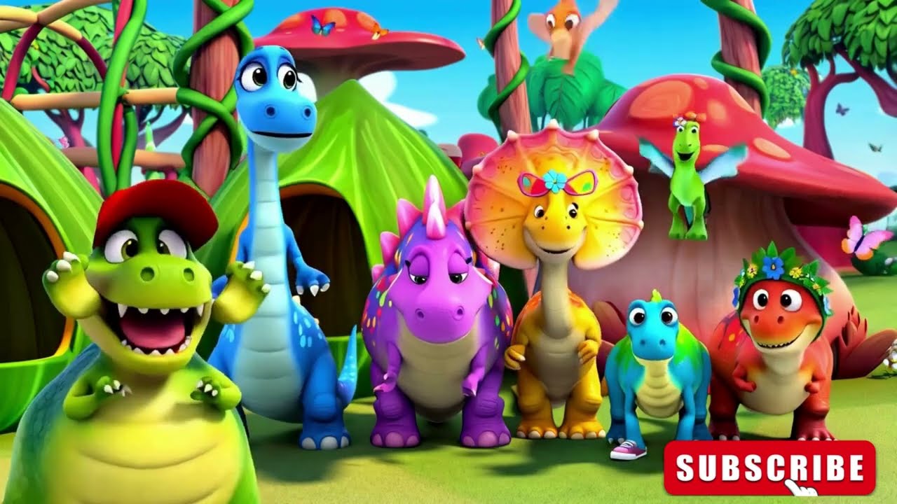 Dinosaur Counting 1 to 10 Song for Kids | Learn Numbers with Colorful ...