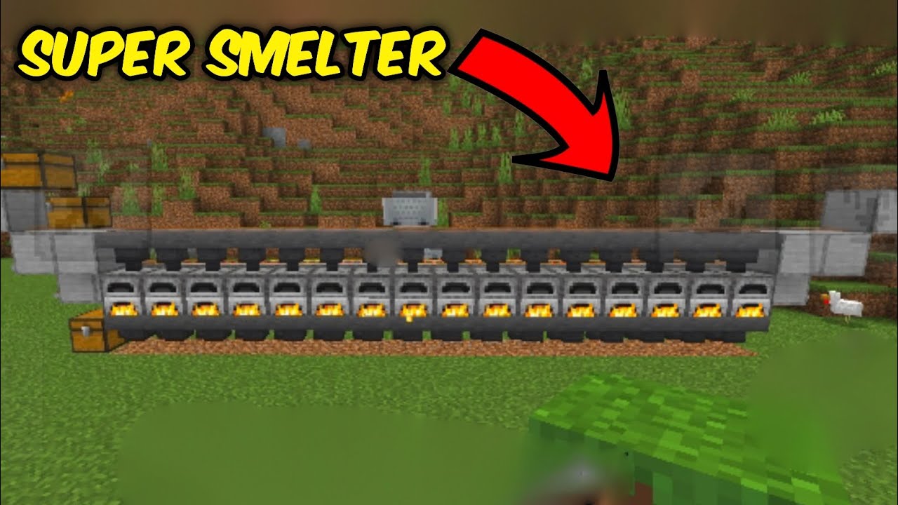 Minecraft Super Smelter: Simplest, Automatic, in pocket version ANY ...