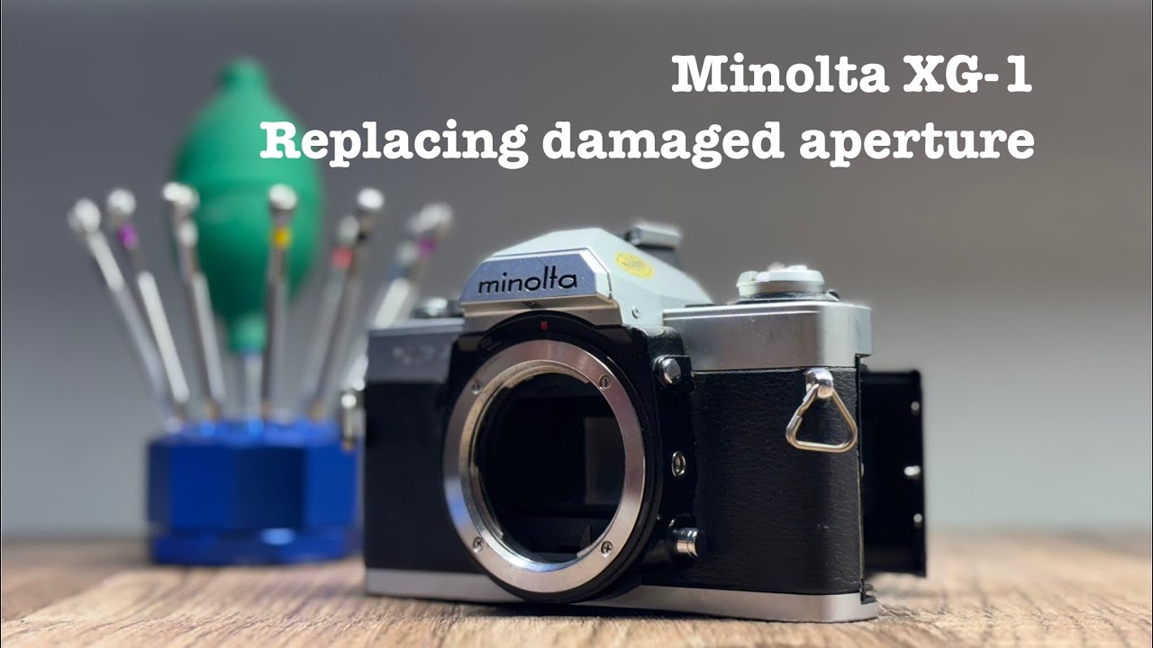 Minolta XG-1 - Replacing damaged aperture control plate - YouTube