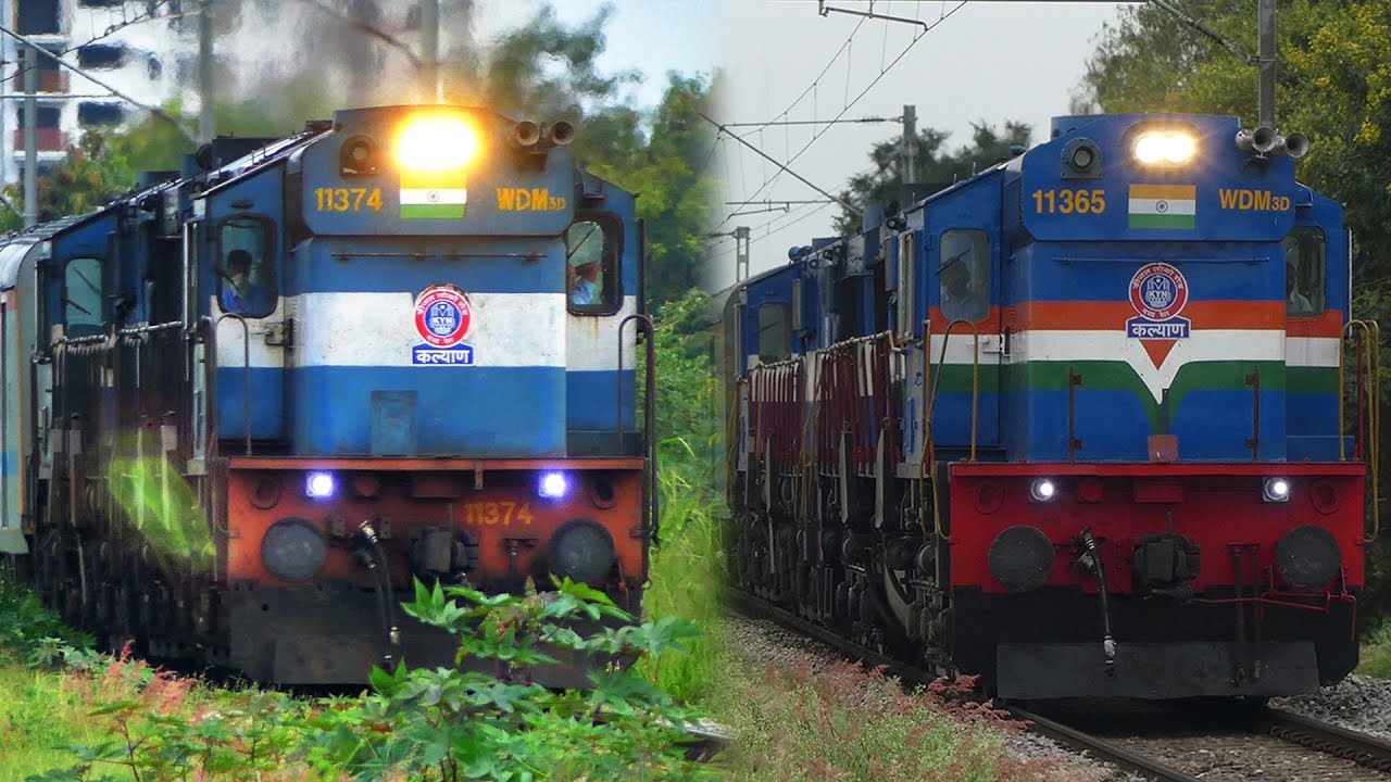DOUBLE DIESEL MEMORIES of UDYAN EXPRESS !! Indian Railways Train Videos ...