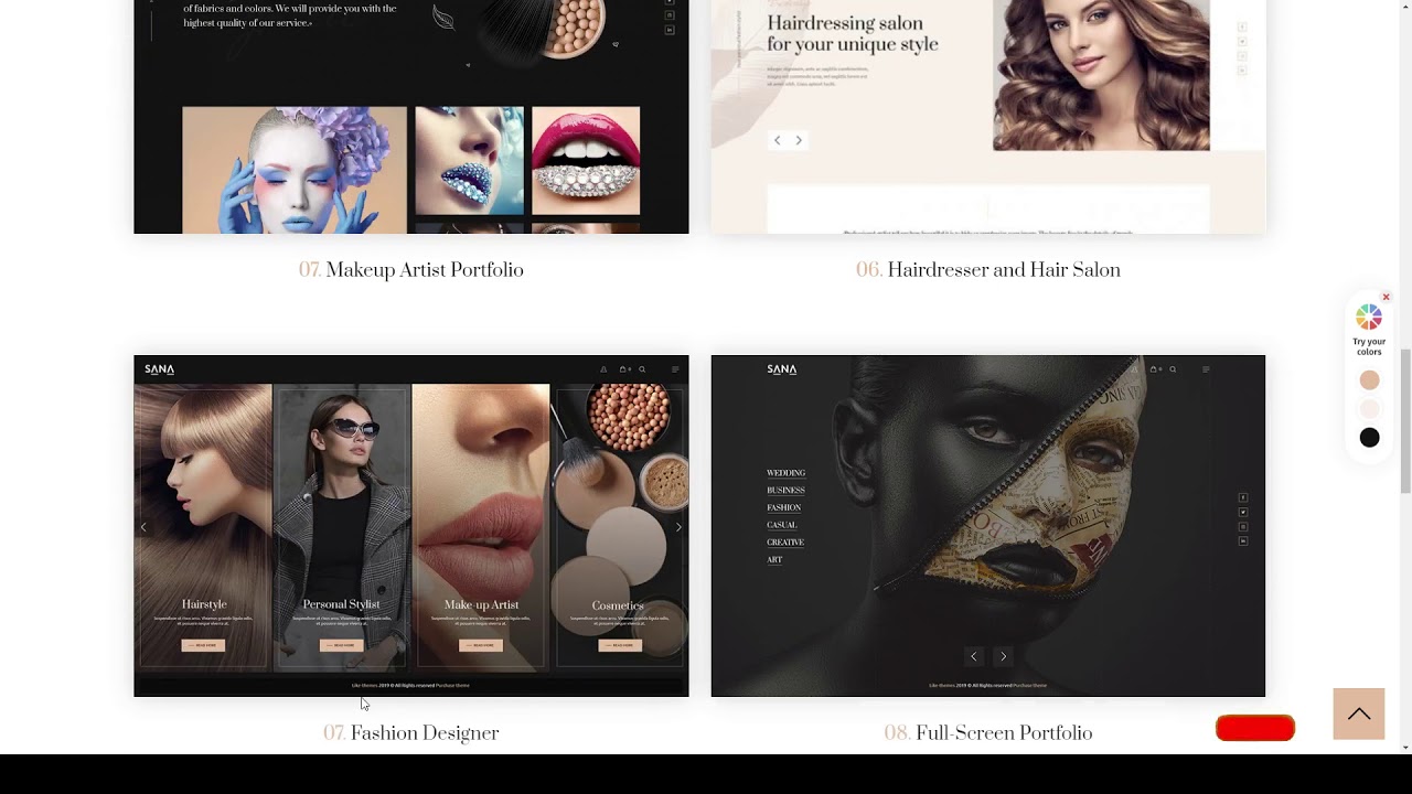 Sana - Fashion Stylist Beauty Salon and Makeup Artist WordPress Theme ...