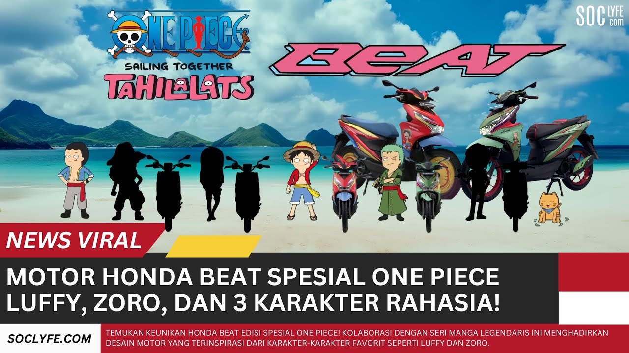 Honda BeAT One Piece: Motor Spesial 25 Tahun One Piece yang Wajib Dimiliki! - YouTube