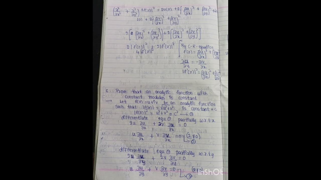 Bsc 5 th sem maths paper 1 3 rd chapter complex analysis question bank ...