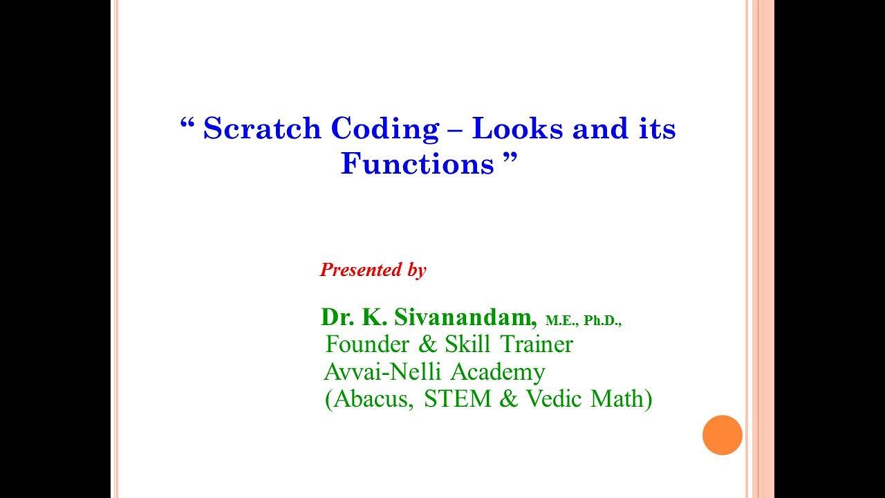 Scratch Coding - Looks Block and its function - YouTube