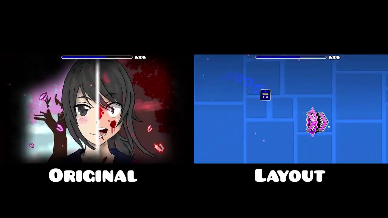 "The Yandere" Original vs Layout | Geometry Dash Comparison - YouTube