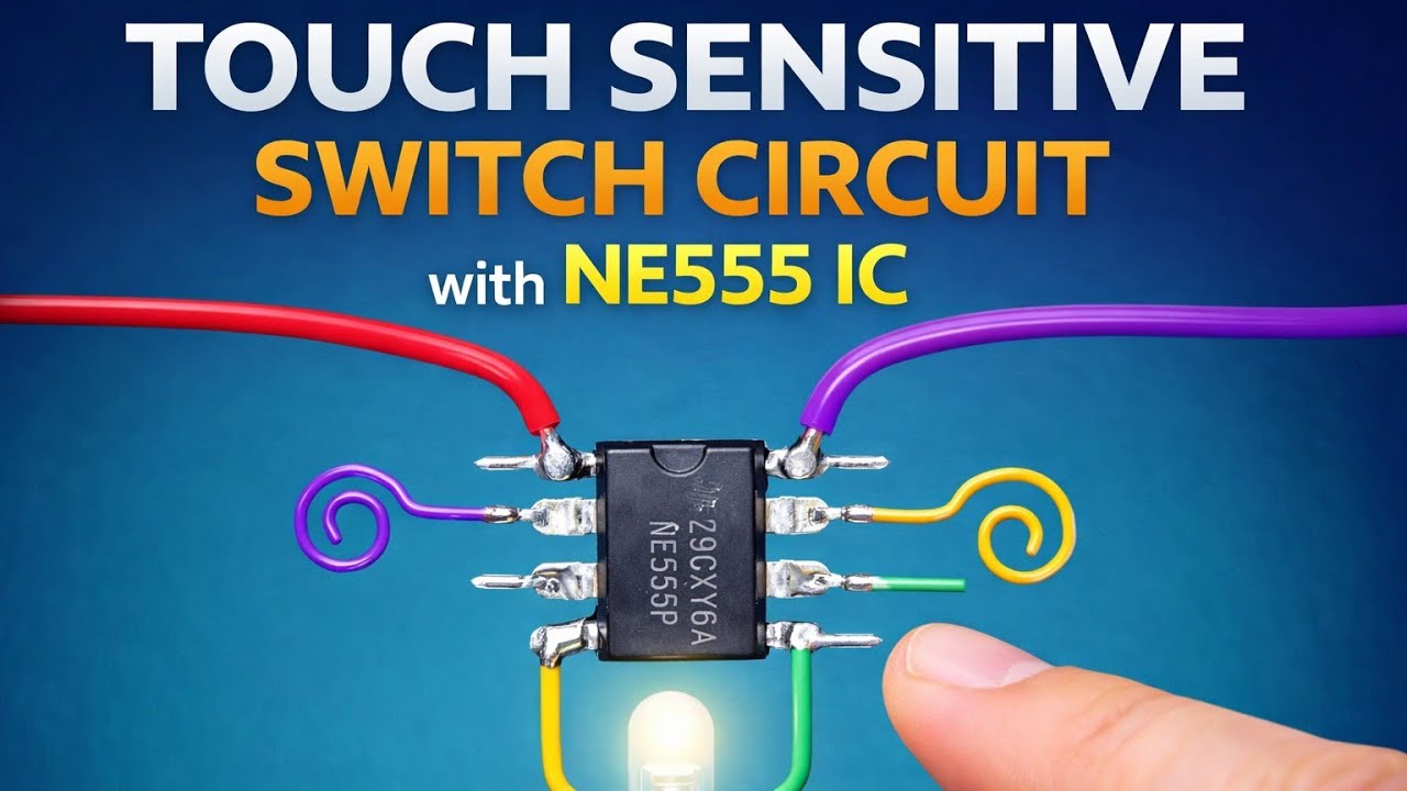 How to Make a Touch Sensor Switch with IC 555 🚨 - YouTube