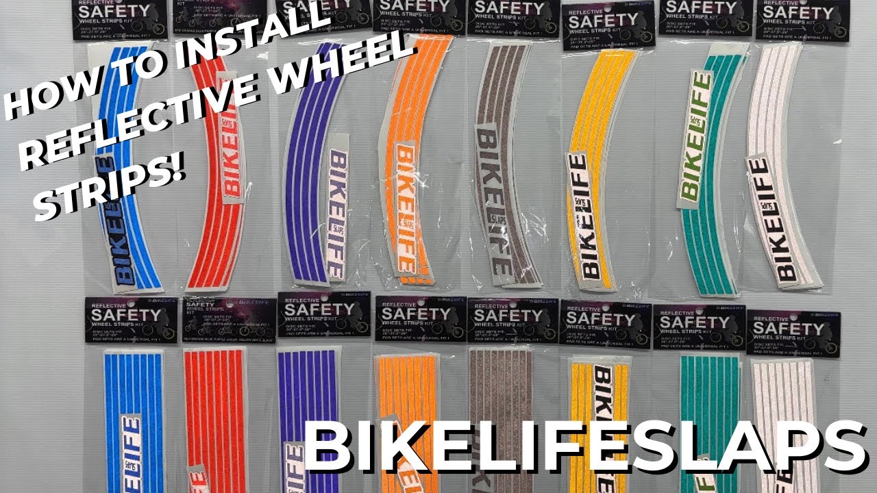 How to install reflective wheel strips (Bikelifeslaps) - YouTube