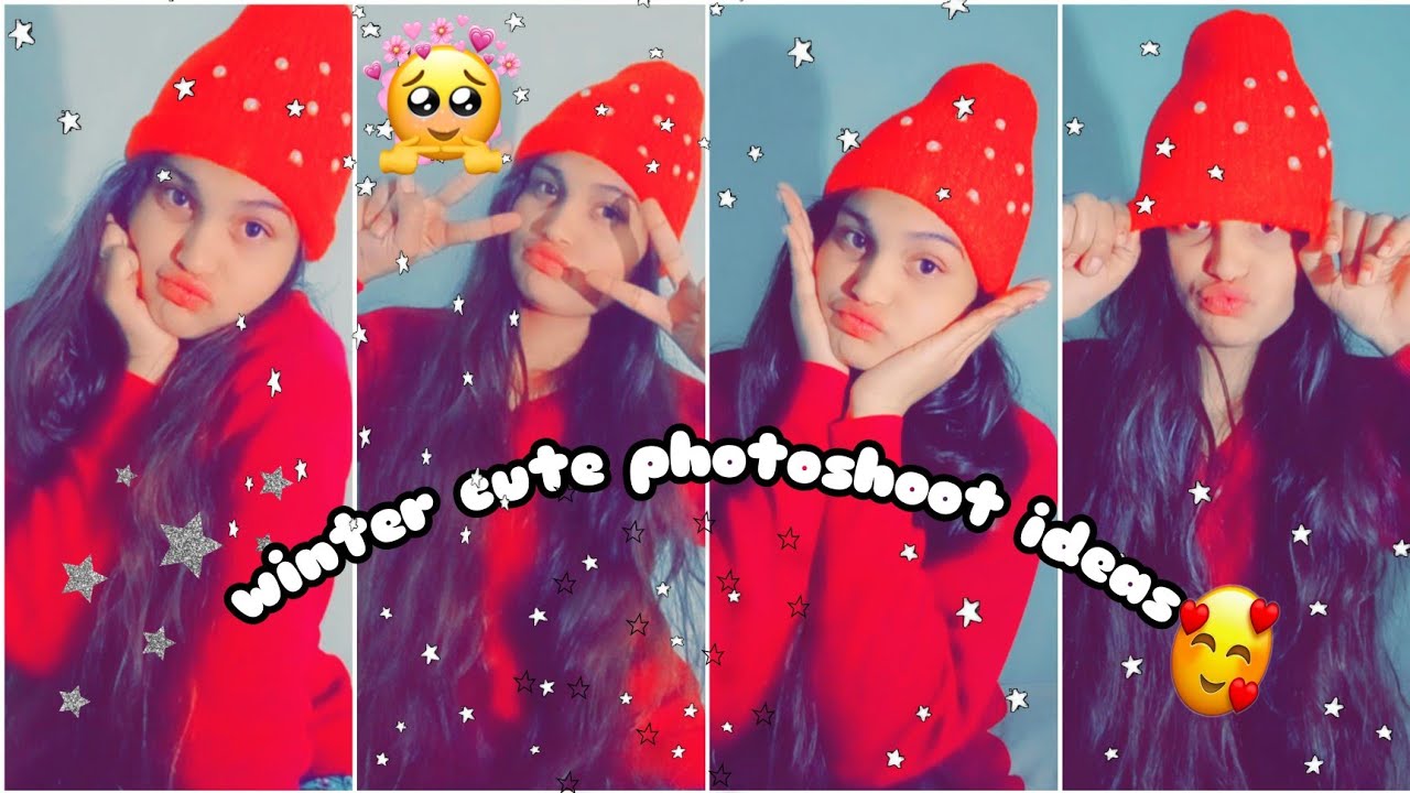 10+cute winter poses ️/poses for girls in winter outfit &cap/poses in ...