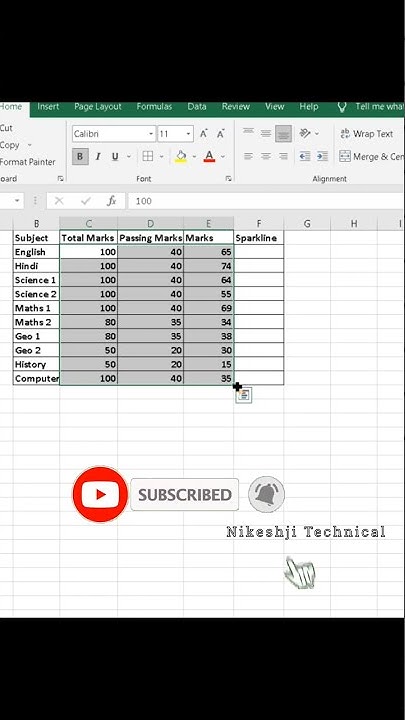 Add Sparkline To Your Data In #excel - YouTube