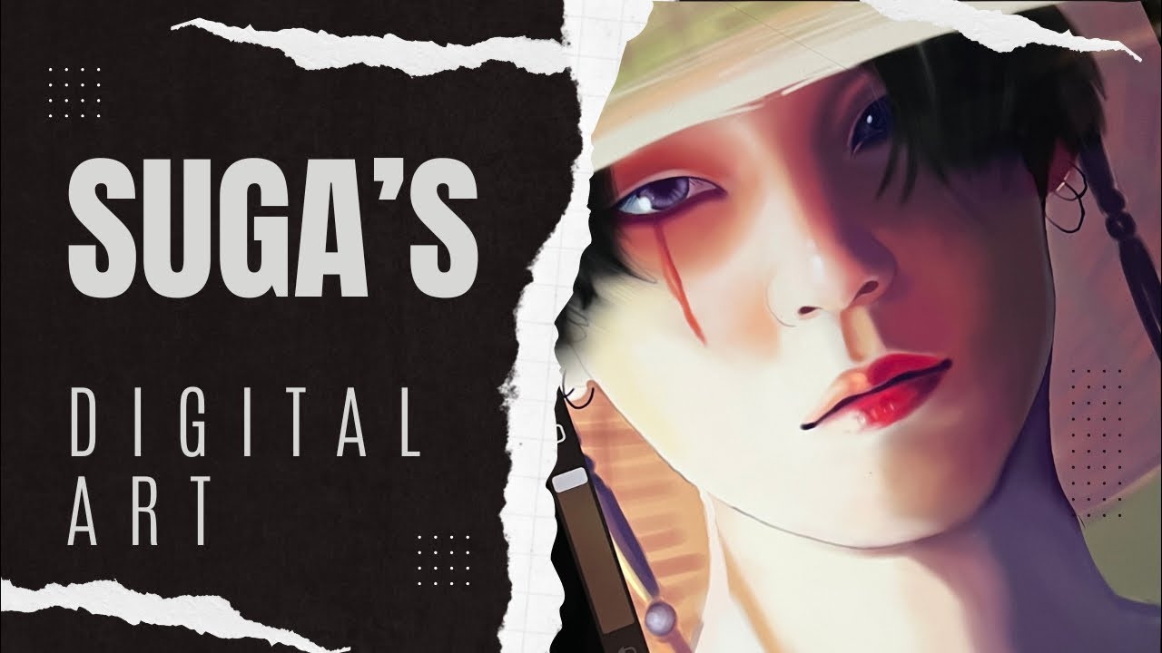 BTS Suga’s Portrait Digital Art By Raman - YouTube