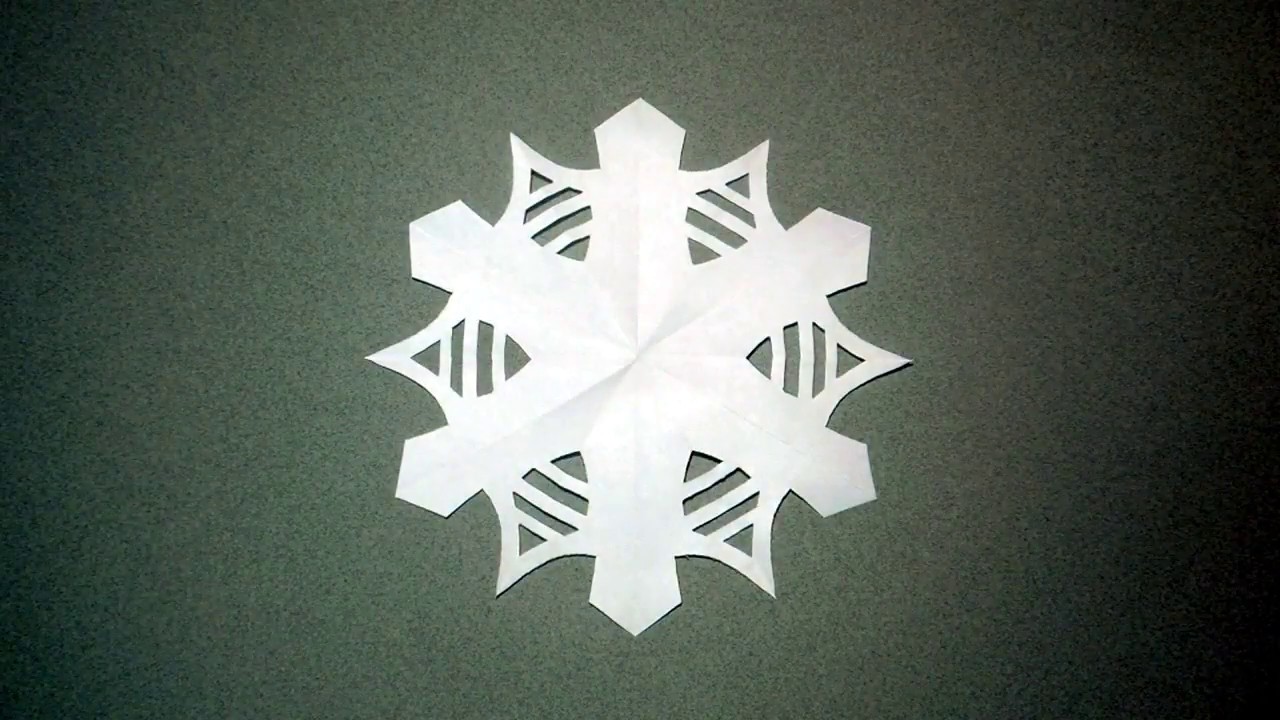 How to make a snowflake out of paper - YouTube
