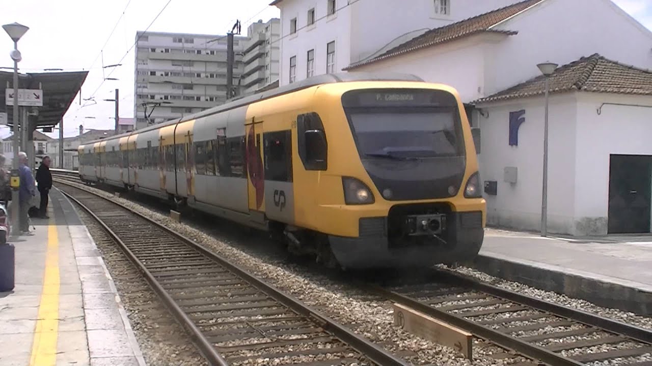 CP 3400 UME (EMU) departs Ovar going to Porto - YouTube