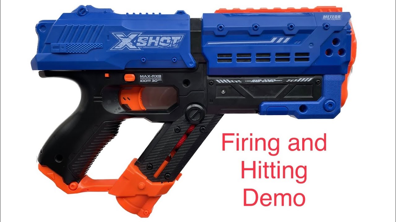 Zuru X-SHOT Chaos Meteor Firing and Hitting Demo zuru toys - YouTube