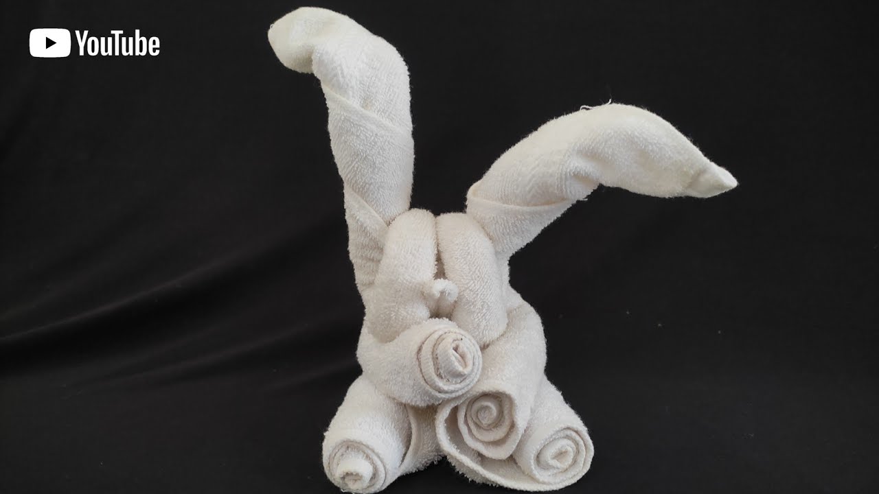 Towel animal - BUNNY | towel folding art - YouTube