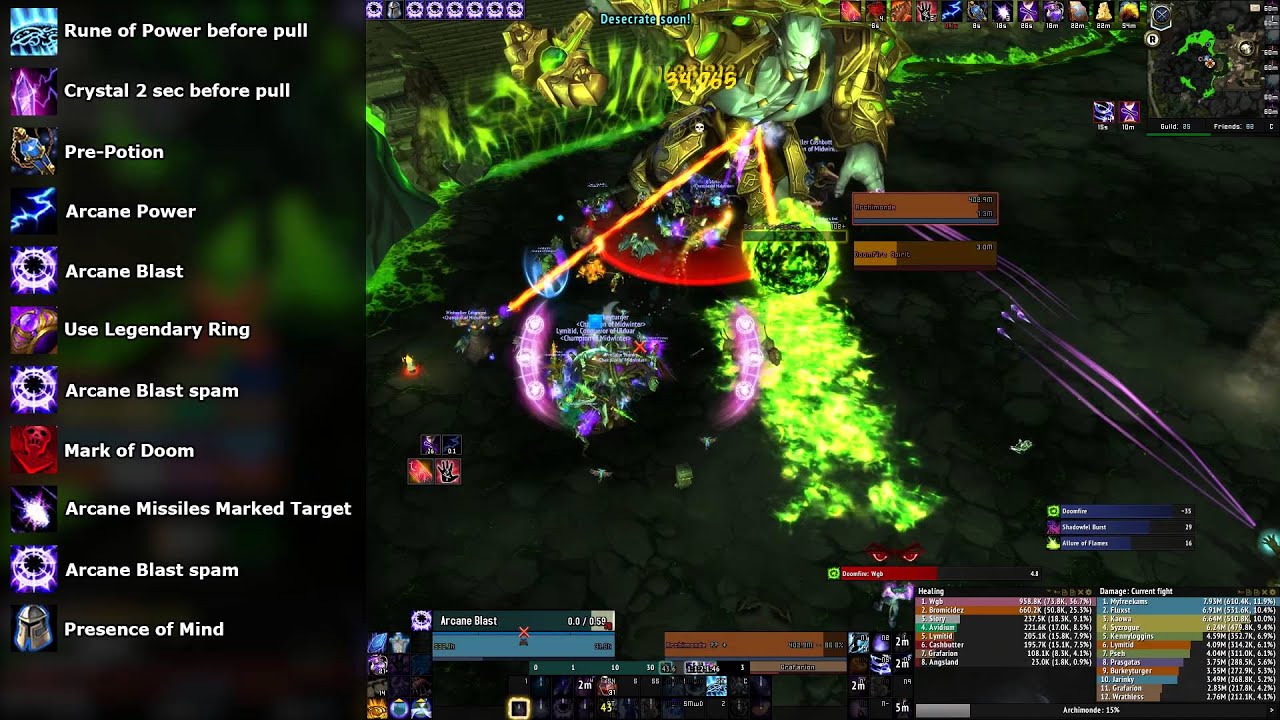 How to Arcane Mage opener [6.2.3] - YouTube